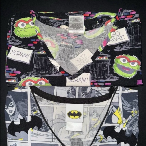 Tops | Two Batgirl And Sesame Street Oscar The Grouch Black And Gray ...